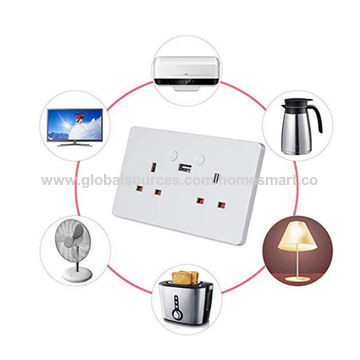 Wifi smart socket uk power plug electrical socket wth usb work with ...