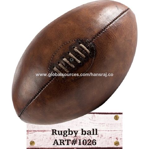 Buy Wholesale India Vintage Brown Leather Rugby Ball Rugby Ball Adult ...