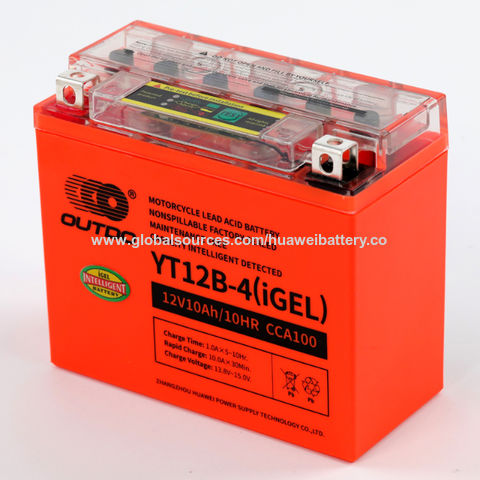 Outdo 12v10ah Capacity Intelligent Detected Maintenance Free Motorcycle ...