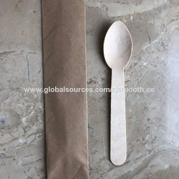 Buy Wholesale China Disposable Spoon Individual Kraft Paper Wrapped ...