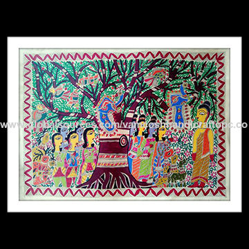 Mithila Painting, Indian Culture Art Made Of Natural Color, Madhubani ...