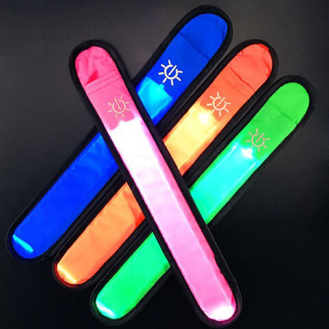 Buy Wholesale China Led Slap Bracelet With Logo Printing, Customized In ...