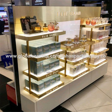 Buy Wholesale China Illuminated Cosmetic Floor Shelving Display Store ...
