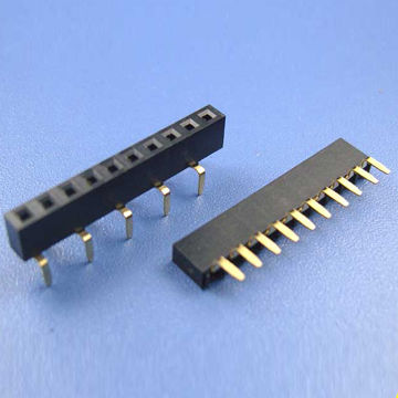 Female Headers, Single Row, Bottom Entry Type and Pitch 2.54mm, Female ...