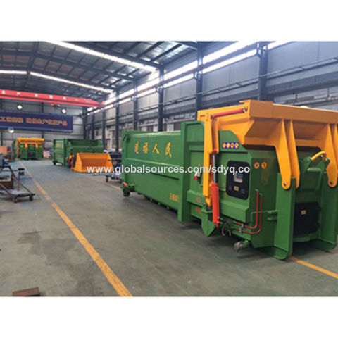 Portable garbage, waste/trash hydraulic press compactor/garbage ...