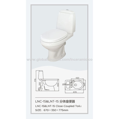 Buy Wholesale China Manufacture Two Pieces Toilet, Lnct-28, Round P ...