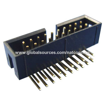 Pcb Connecters Box Header, 2.54mm Pitch, Right Angle Type, Pcb Connector, Pin Header - Buy China ...