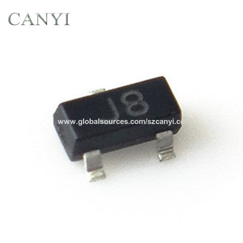 S9018 J8 power transistor SOT-23 1 reel RF NPN 15V 50mA 1.1GHz 400mW Plastic-Encapsulate ...