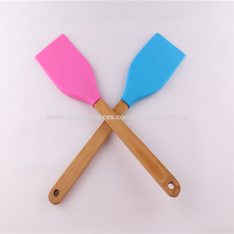 Buy Wholesale China 12'' Silicone Spatula With Wooden Handle & Silicone ...