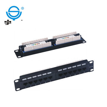 PCB type 10inch 1u 12ports Cat5e 6 patch panel, 10inch patch panel ...