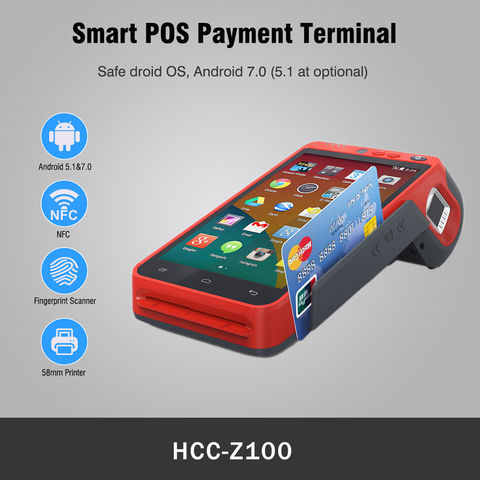 China 5.5 Inch EMV PCI 4G Bluetooth WIFI Fingerprint Android Smart ...