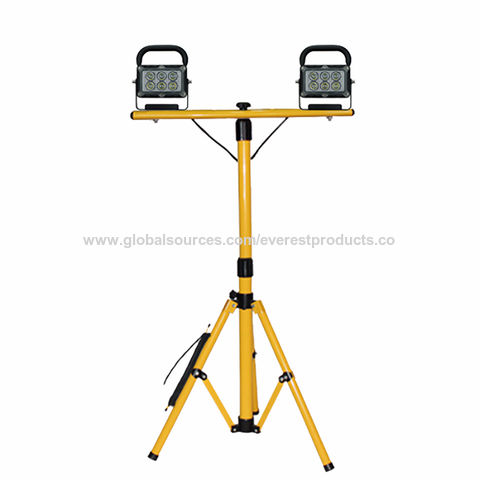 Rechargeable tripod-stand LED Work Lights with 18W*2 Power and ...