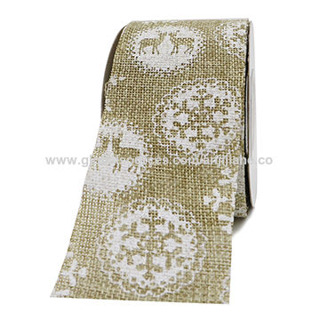 Buy Wholesale China Jute Burlap Christmas Decorative Ribbons, Gift Wrap ...