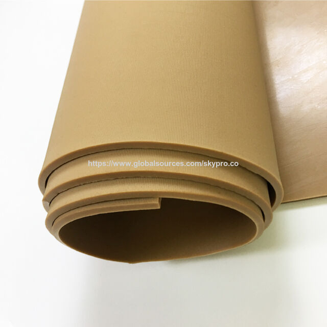 China Anti slip tan yellow natural gum rubber sheet on Global Sources