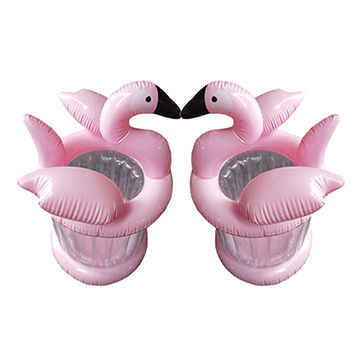 China Pink flamingo inflatable ice cooler pool float, inflatable ice ...
