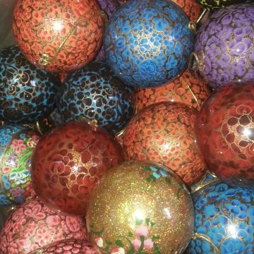 Buy Wholesale India Paper Mache Christmas Balls Hanging For Christmas ...