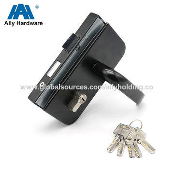 Zinc alloy aluminum alloy black color double sides sliding frameless ...