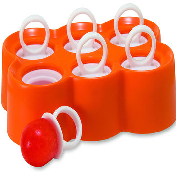 6 Rings Pop Ice Mold Tray of 6 Plastic Popsicle Molds With Ring-handles ...