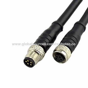 China Staight M8 B Code 5Pin Male to Female Molding Cable on Global ...
