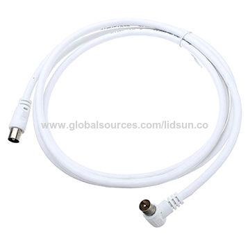 China TV Lead Shielded Aerial Coaxial Cable Plug Wire RF Fly Male to ...