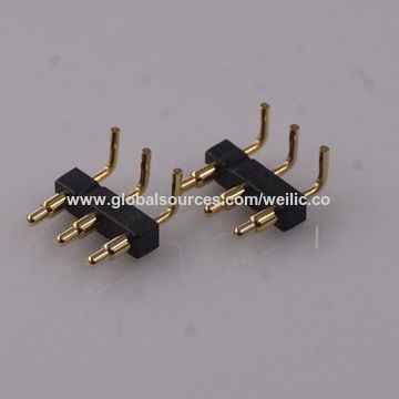 Buy Wholesale China Spring Loaded Pogo Pin 3 Pins 3.5 Mm Pitch Right ...