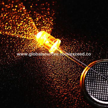 Through hole LEDs 2.0v 0.06w Yellow 5.0mm Round water clear lamp ...