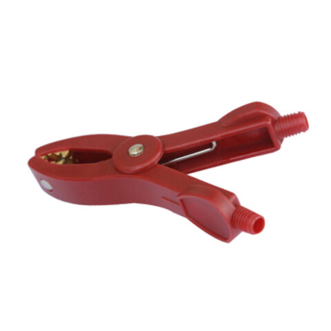Battery clip, copper plated jaws, ABS insulator, various colors are ...
