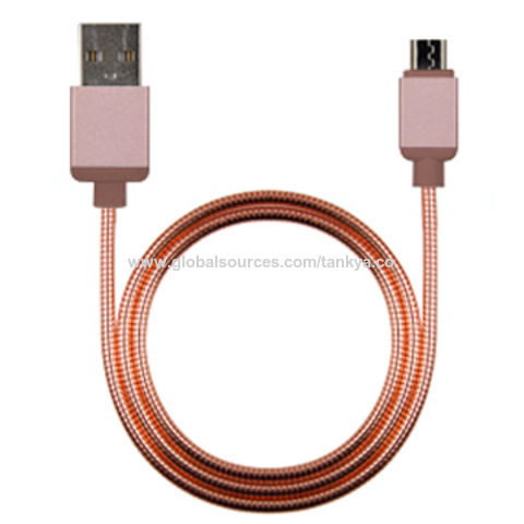 Buy Wholesale China Metal Braided Usb A To Micro Usb Cable & Usb Cable ...