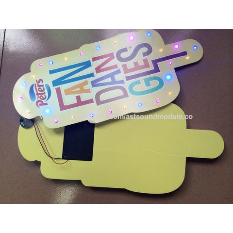 Pos display with button led, pop display with led light singal batter ...