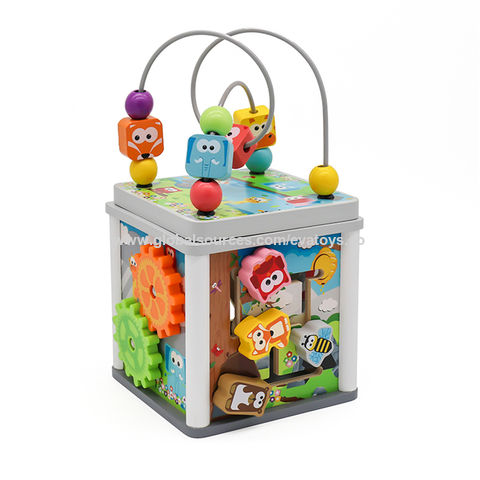 Buy Wholesale China New Design Educational Wooden Animal Activity Cube ...