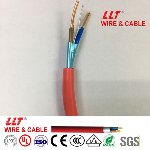 Hot sales 2C*14AWG Red FR-PVC sheath fire retardant fire alarm cable ...