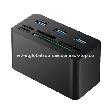 China Super Speed All-in-one USB 3.0 Card Reader + Hub Combo on Global ...