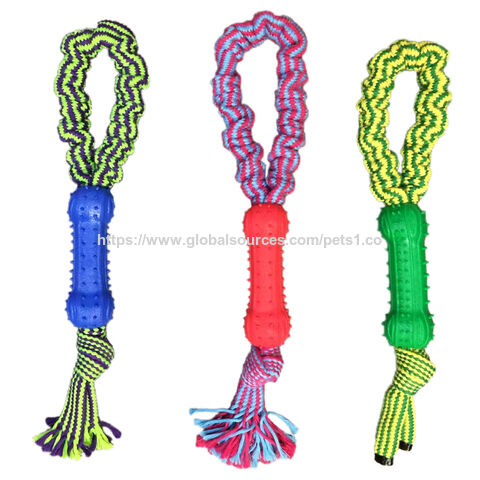 Durable Chewing Pet Toy Tpr Bone And Elastic Rope For Medium Dogs - China Wholesale Chewing Pet ...