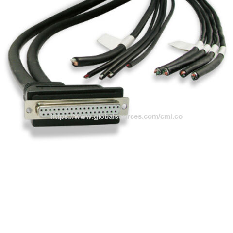 Taiwan D-sub 37P Cable Assembly with Mini USB B-socket and PCBA to Cut ...