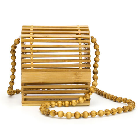 Handbag Pure Hand-woven Bamboo Bag Exquisite Work Bamboo Crafts Rattan ...