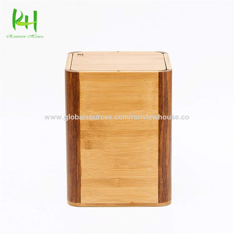 China Bamboo trash cans ,made by environment-friendly bamboo, on Global ...
