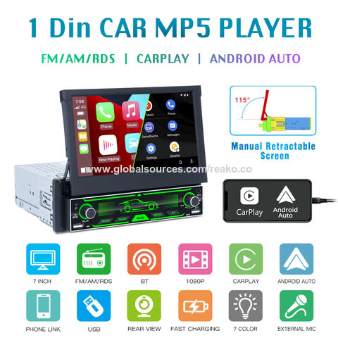 Buy Wholesale China 1 Din Hd Lcd-tft Retractable Touch Screen Mp5 Car ...