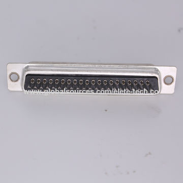 High density D-sub connector, 62pins, female, black, mounted to PCB, D ...