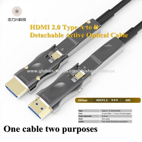 Buy Wholesale China 20meter Hdmi A To Micro D Hdmi Fiber Cable And Both ...