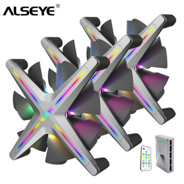 ALSEYE X12 RGB Fan 3pieces,120mm PC Fan Set with Romote Control ...