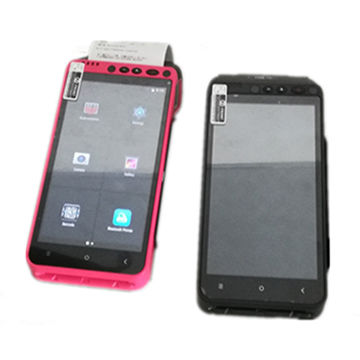 Android 7.0 smart handheld wireless pos terminal with barcode printer ...
