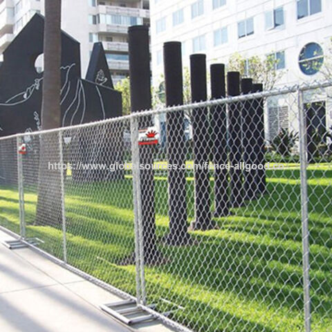 Mobile guard chain link fencing, chain link barricade, chain link ...