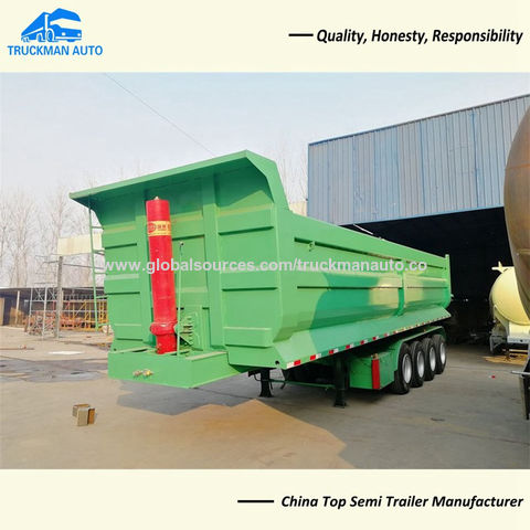 4 Axles 70 Tons Bauxite Tipper Trailer With 315/80R22.5 and 13R22.5 ...