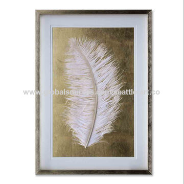 Buy Wholesale China Modern Decor Natural Feather Golden Background ...
