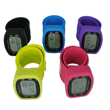 Buy Wholesale China Newest Design Sports Silicone Pedometer With Watch ...