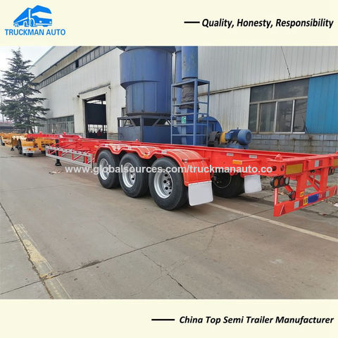 20ft Skeleton Container Semi Trailer For Sale, Container Transport Semi ...