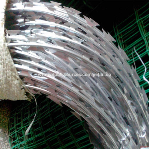 BTO-22 Galvanized Razor Wire Coils With Loops Dia 600 mm Used On Ships ...