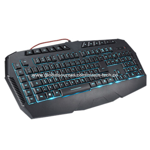 China Gaming keyboard single color backlight with Macro keys function ...