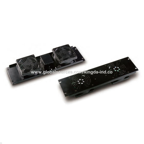 China OEM high quality 3U 19" cooler fan units 2 fans for server rack ...