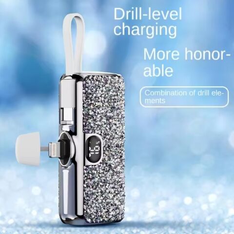 Bulk Buy China Wholesale 12w 5000mah Mini Diamond Colorful Power Bank ...